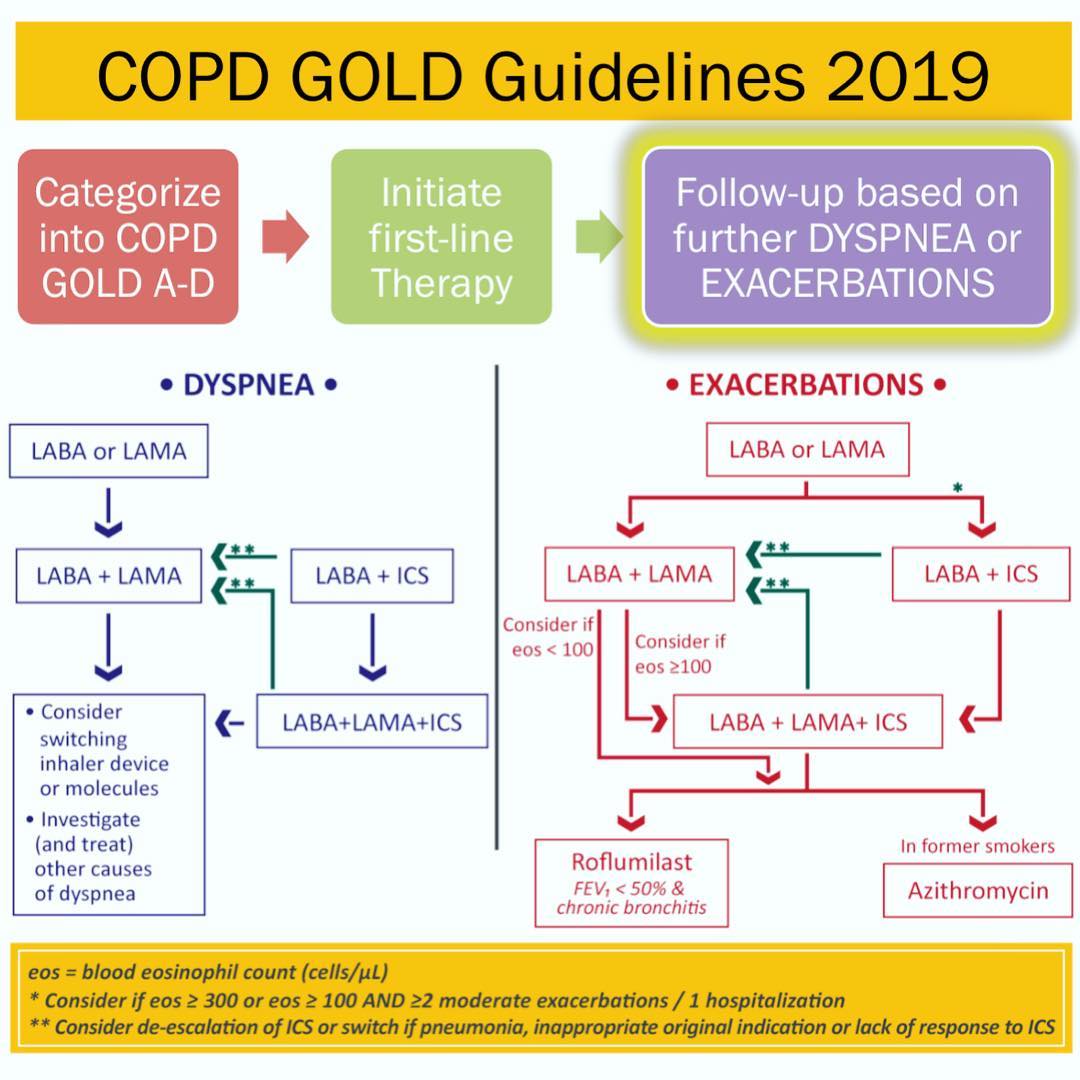 COPD Management Algorithm GOLD 2019 Guidelines Categorize GrepMed