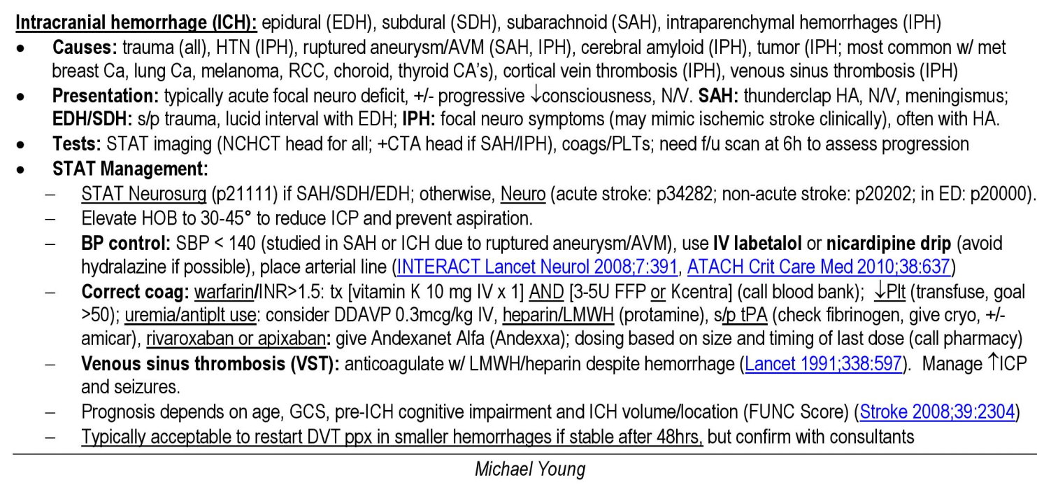 Intracranial Hemorrhage Cause Symptoms Diagnosis Intracranial